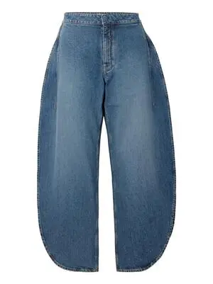 Alaïa High-rise Barrel-leg Jeans - Blue
