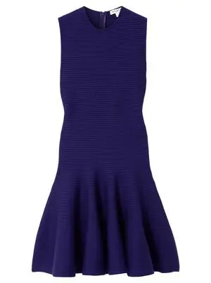 Alaïa Ribbed Wool-blend Mini Dress - Purple