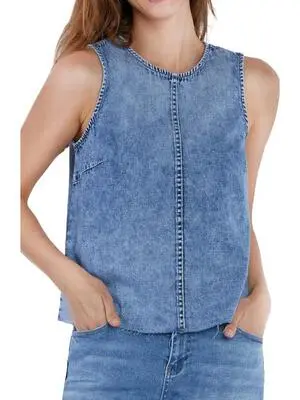 WASH LAB DENIM Tank Top - Well Blue