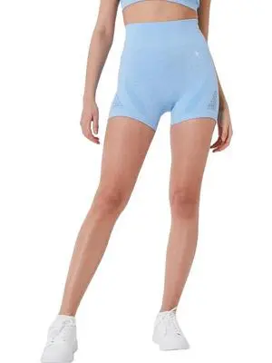 TWILL ACTIVE Twill Active Recycled Seamless Marl Laser-Cut Shorts Blue