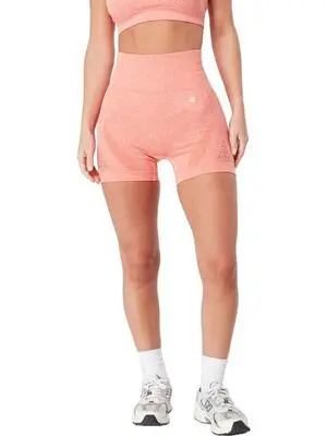 TWILL ACTIVE Twill Active Recycled Seamless Marl Laser-Cut Shorts Coral