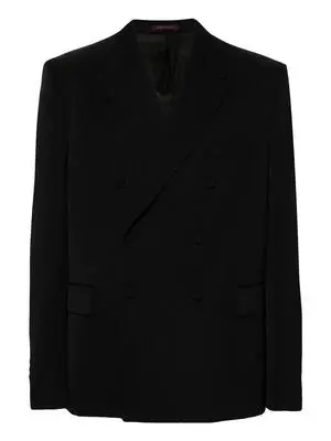 Gucci Double-breasted Wool Blazer - Black