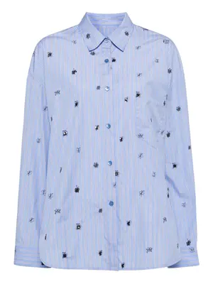 JNBY Butterfly Embroidered Shirt - Blue