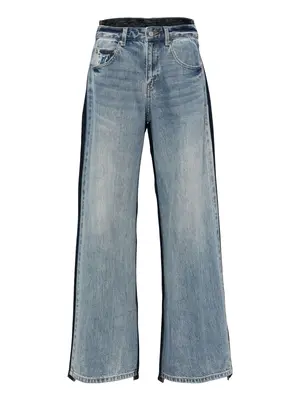 JNBY JNBY Color-Block Straight Leg Jeans