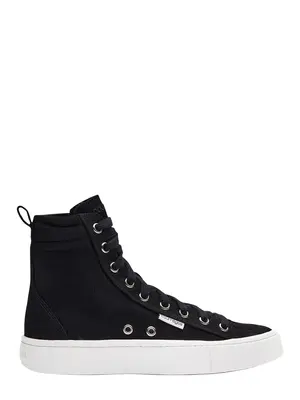 COURREGES Canvas Hi-top Sneakers - Black