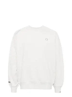 AAPE BY *A BATHING APE® Logo-patch Crew-neck Sweatshirt - Grey