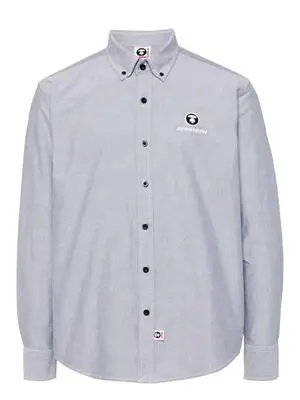 AAPE BY *A BATHING APE® Logo-patch Long-sleeved Shirt - Grey
