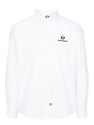 AAPE BY *A BATHING APE® Logo-patch Long-sleeved Shirt - White