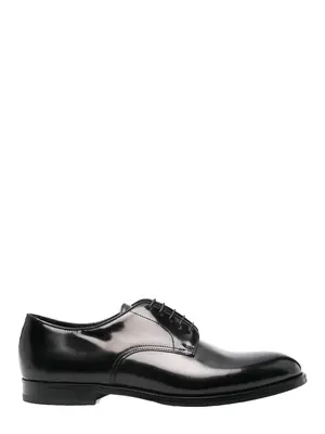 DOUCAL'S Leather Derby Shoes - Black