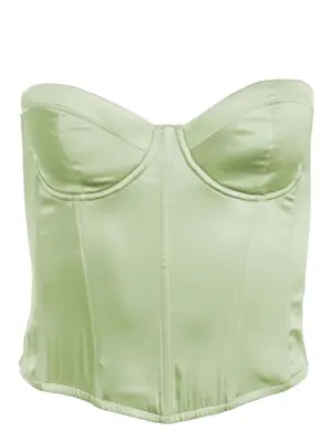 Fleur Du Mal Hamptons Bustier Top - Green