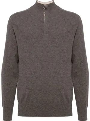 N.PEAL N.Peal Half-Button Cashmere Sweater
