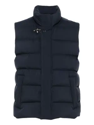 FAY Gancini-buckle Gilet - Blue