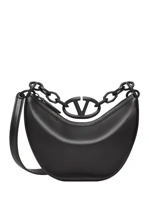 Valentino Garavani Mini Vlogo Moon Hobo Bag - Black
