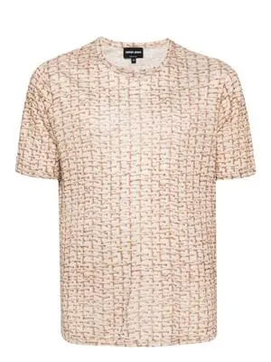 GIORGIO ARMANI Woven-print T-shirt