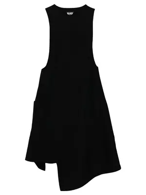 BLACK COMME DES GARÇONS Asymmetric Midi Dress - Black