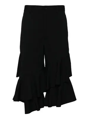 BLACK COMME DES GARÇONS Black Comme Des Garçons Ruffle Trim Shorts