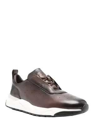 Santoni Leather Sneakers - Brown