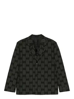 Kenzo Patterned-jacquard Blazer - Black