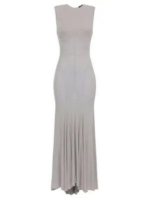 Elisabetta Franchi Jersey Flared Midi Dress - Neutrals