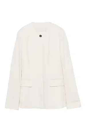 TOTEME Collarless Cinched Jacket - White