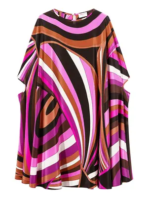 Emilio Pucci Iride-print Silk Kaftan - Pink