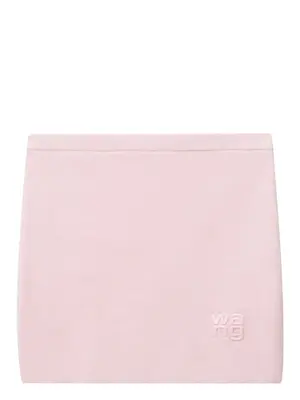 Alexander Wang Logo-embossed Mini Skirt - Pink