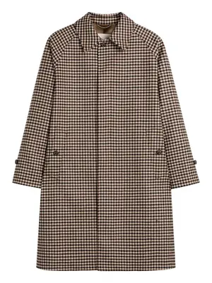 Mackintosh Belford Checked Wool Coat - Brown