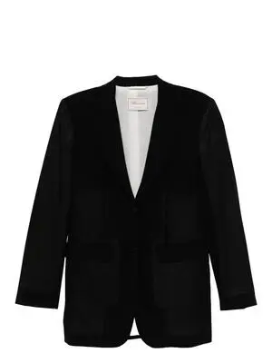 Blumarine Wool Single-breasted Blazer - Black
