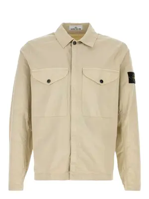 Stone Island Stretch-twill Shirt Jacket - Neutrals