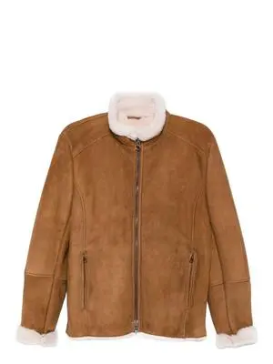 ERALDO Sinner Shearling-Trimmed Suede Jacket