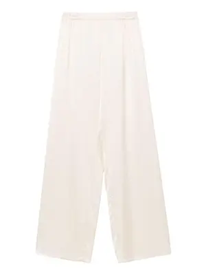GENTRYPORTOFINO Satin Trousers - Neutrals
