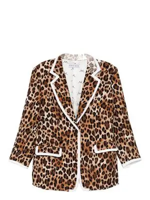 ROWEN ROSE Rowen Rose Leopard-Print Blazer