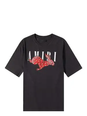 Amiri Cny Rabbit Logo Tee Shirt Tee Shirt - Black