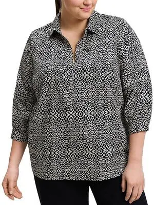 Foxcroft Frankie Popover Top - Black