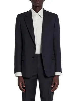 LANVIN Single-breasted Flap Pockets Jacket - Black