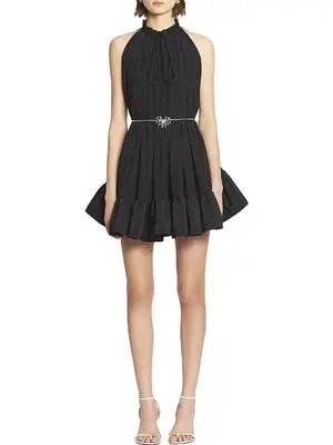 LANVIN Short Dress With Ruffles - Black