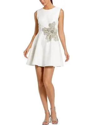 Mac Duggal Crepe Sleeveless Mini Dress - Ivory