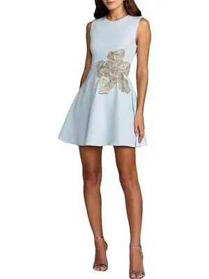 Mac Duggal Crepe Sleeveless Mini Dress - Powder Blue