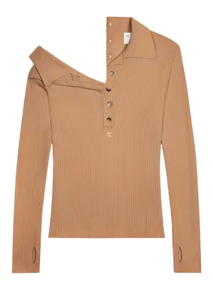 COURREGES Multi-button Polo Sweater - Neutrals