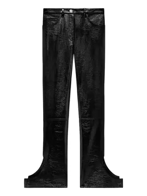 COURREGES Reversed Vinyl Trousers - Black
