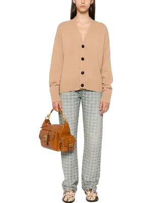 Ami De Coeur-embroidered Cardigan - Neutrals