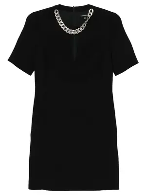 Barbara Bui Jewel Crepe Mini Dress - Black