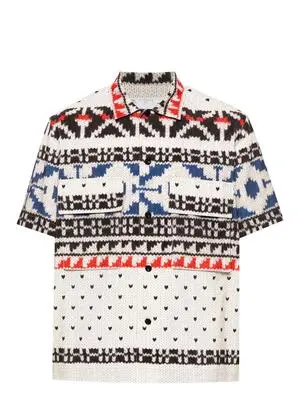 Sacai Abstract-pattern Shirt - Black