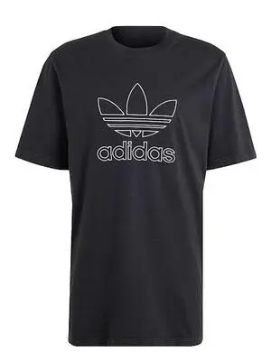 Adidas Adicolor Outline Trefoil Tee Shirt - Black