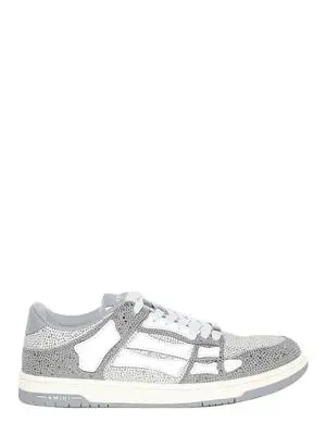 Amiri Crystal Skel Top Low Sneakers - Grey