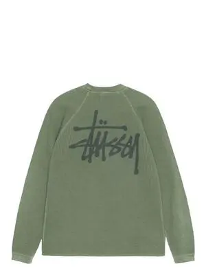 StÜssy Raglan Thermal Long Sleeve Crew - Pine