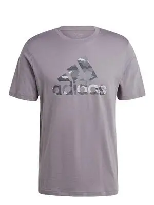 Adidas Camo Badge Of Sport Graphic Tee Shirt - Grey Four