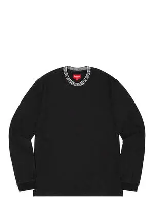 Supreme Old English Collar Logo Long-sleeve Top - Black