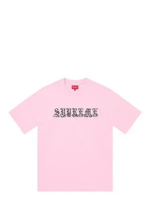 Supreme Old English Rhinestone Top - Pink
