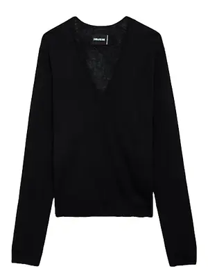 Zadig&Voltaire Rivy Embroidered Cashmere Jumper - Noir